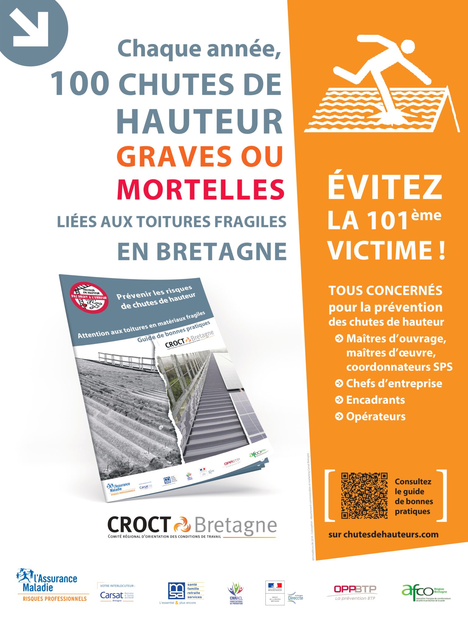 100 chutes de hauteur graves ou mortelles par an en Bretagne